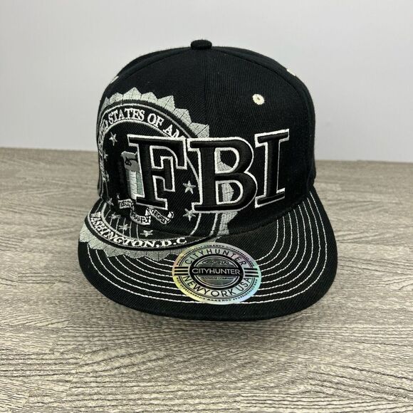 Hunter | Accessories | Fbi Hat Cap Snap Back Black Washington Dc Police ...